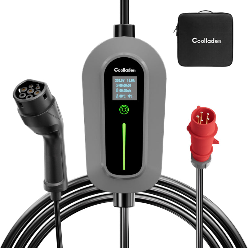 Coolladen charging cable type 2 CEE plug 11 kW [3-phase|5/10m|6-16A] w
